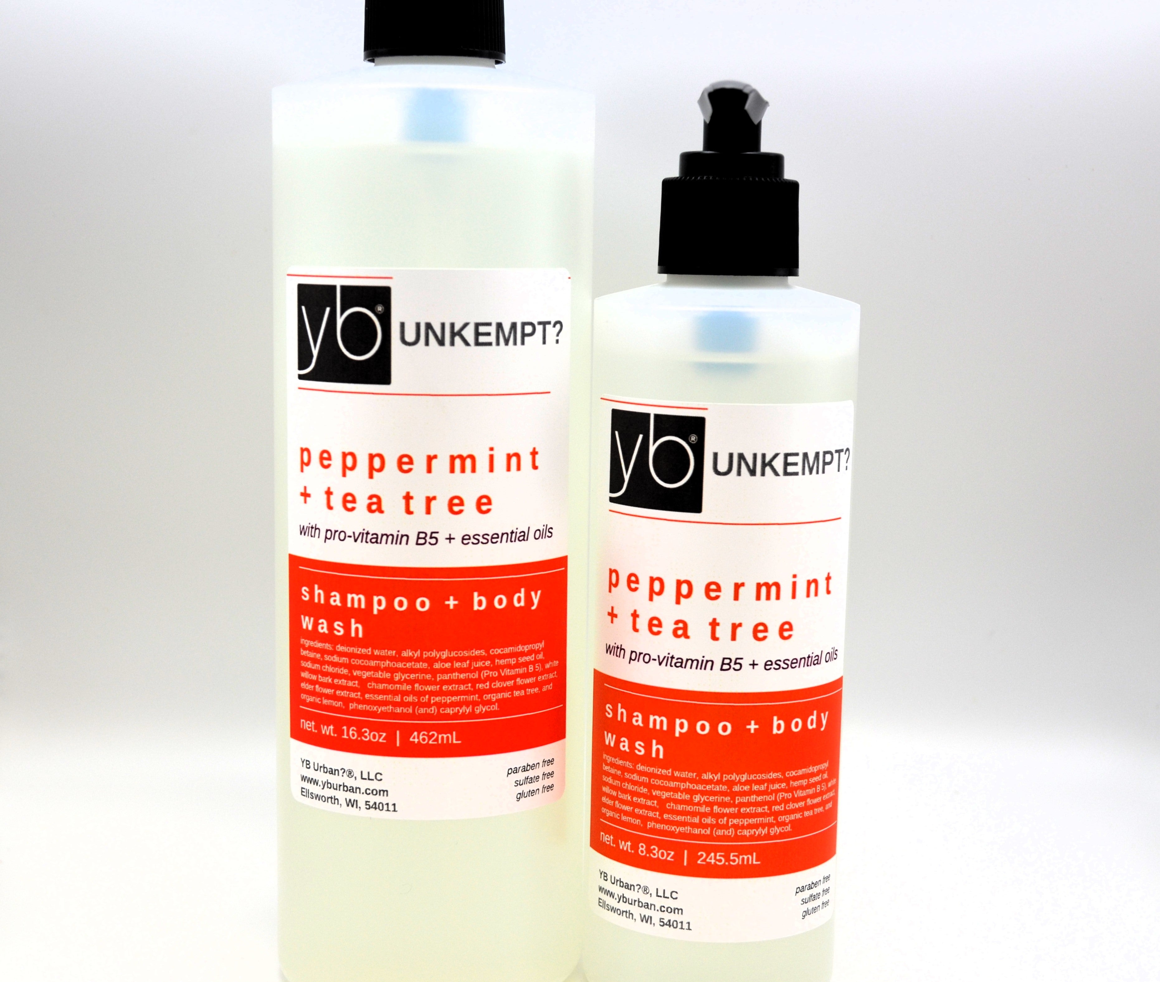 Peppermint & Tea Tree Shampoo + Body Wash | YB Urban? Aroma Bar
